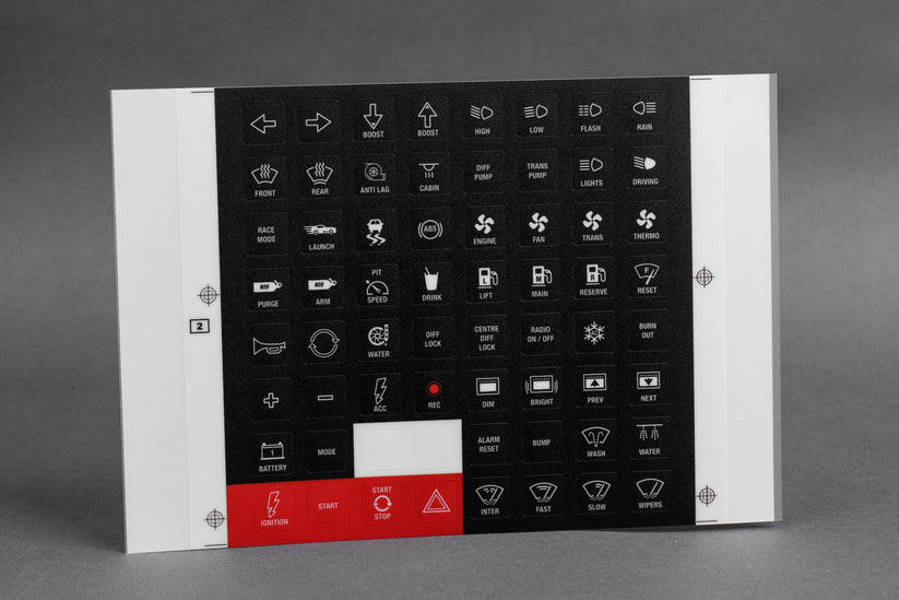 EMTRON 8 BUTTON KEYPAD STICKER KIT (V1) — LongBoost Performance Parts