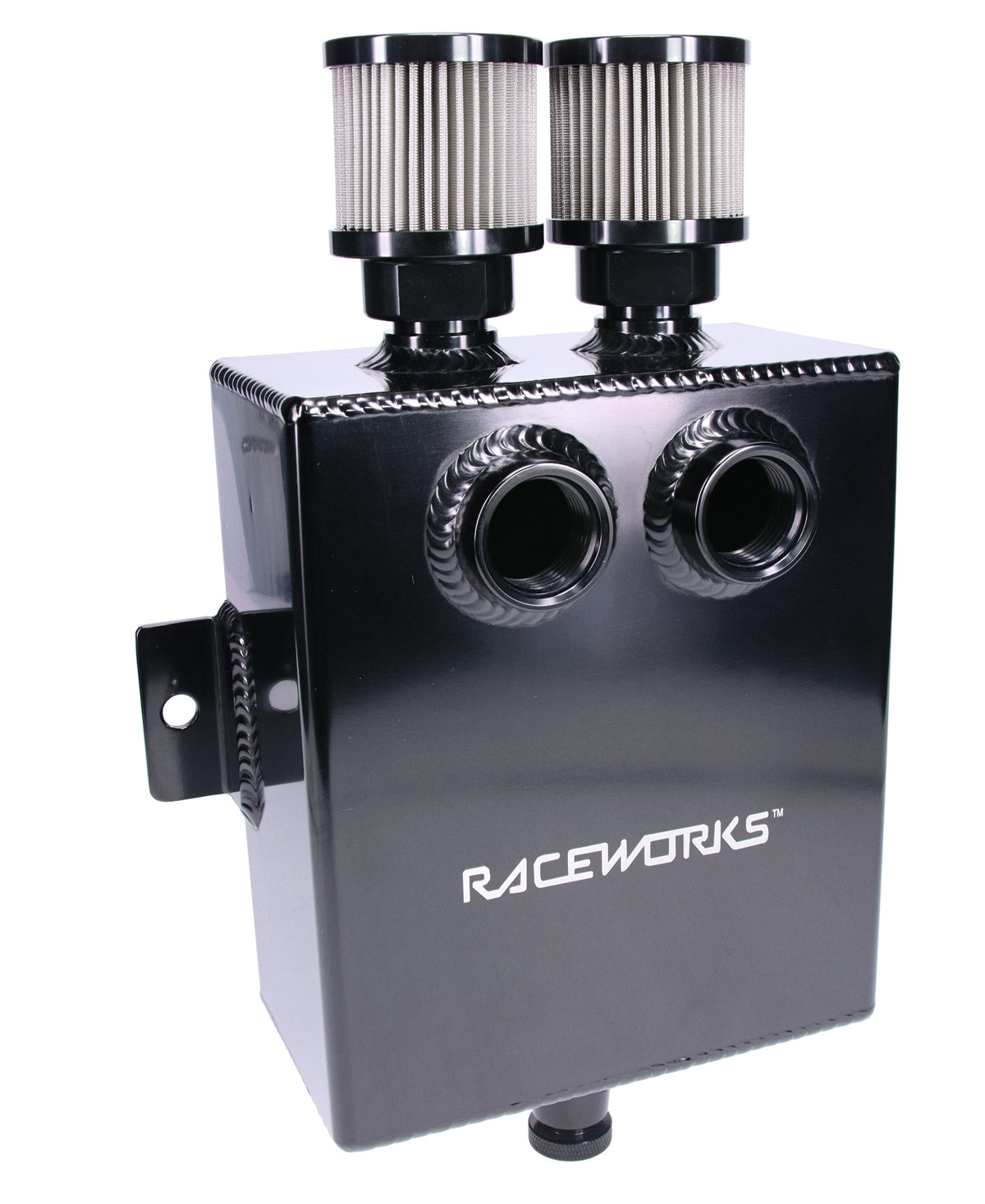 2.7L Black Slimline Aluminium Catch Can — LongBoost Performance Parts