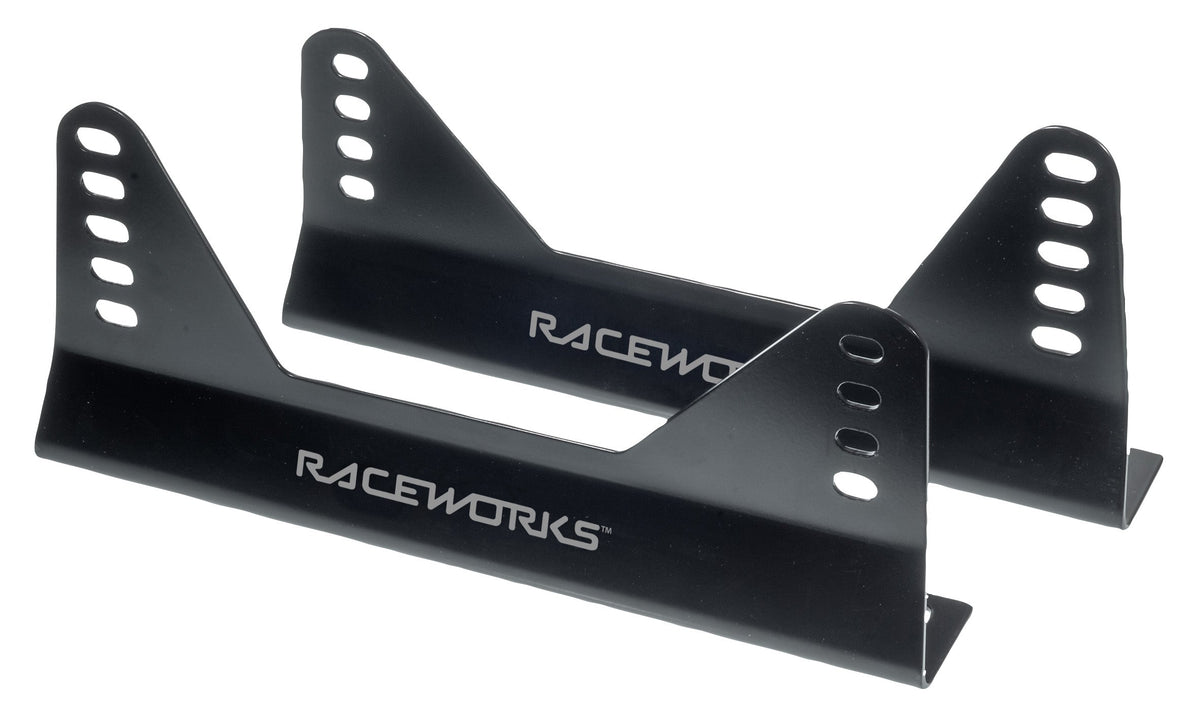 160Mm Black Mild Steel Seat Mounts Pair — LongBoost Performance Parts